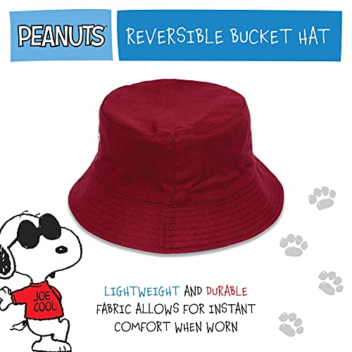 Peanuts Snoopy Bucket Hat, Packable Travel Hat, Wide Brim Summer Hat