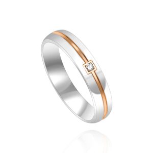 uloveido 4mm titanium rings for women wedding bands stainless steel engagement ring high polish rose gold line groove (women, size 11)