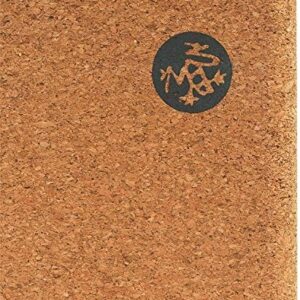 Manduka Yoga Cork Block - Yoga Prop and Accessory, Good for Travel, Comfortable Edges, Lightweight, Extra Firm Cork, 4" x 6" x 9" (10 x 15 x 22.5 cm) (Pack of 2)