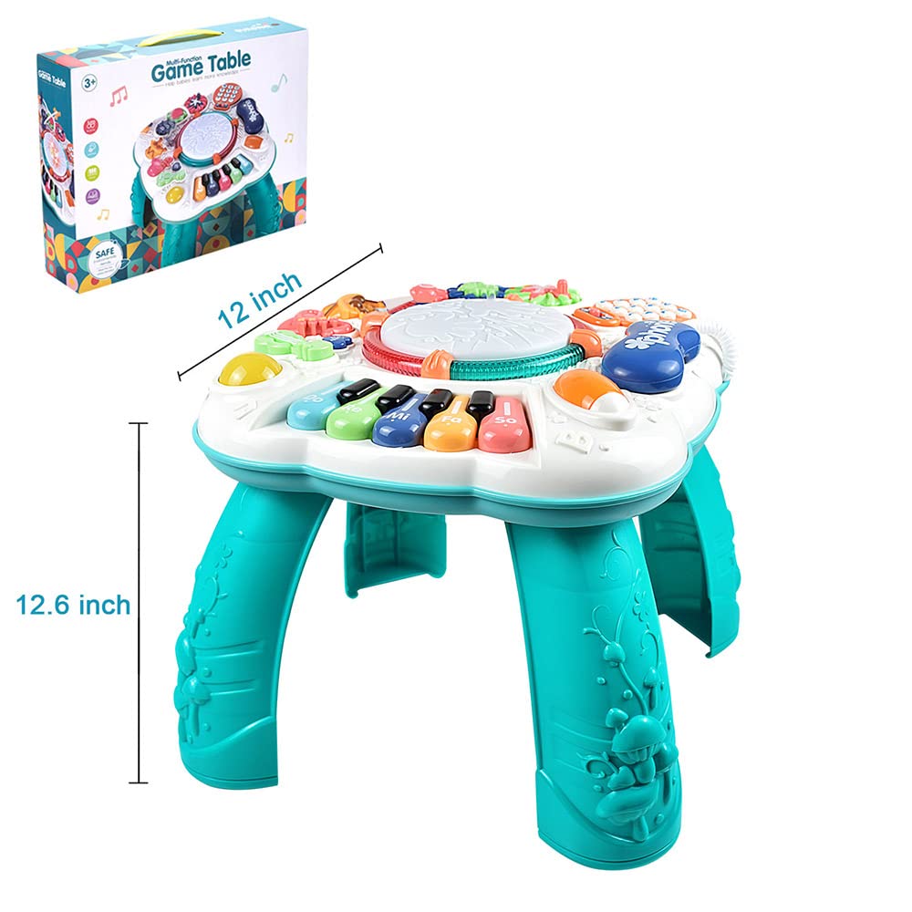 Tuko Baby Toys 6 to 12 Months,Activity Table Toy for Toddlers (Size: 11.8 x 11.8 x 12.2 inches)