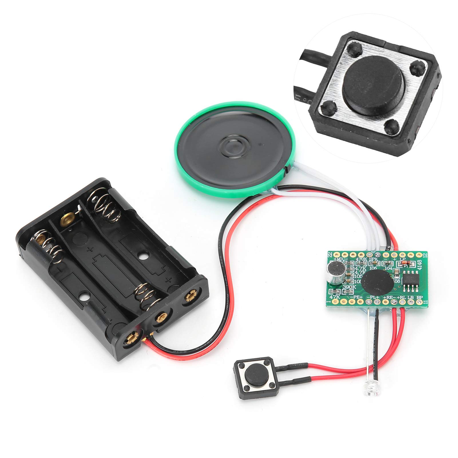 Heayzoki Voice Module,Audio Module DIY Greeting Card Chip Recordable Voice Sound 4min Record Audio Card with Light Sensor Function