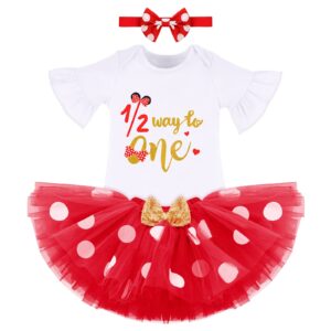 first birthday girl outfit it’s my 1st birthday outfits cake smash photo props newborn christmas outfit pink tutu skirts set romper headband summer clothes short sleeve tutu for toddler red 6 months