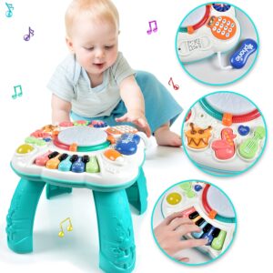 Tuko Baby Toys 6 to 12 Months,Activity Table Toy for Toddlers (Size: 11.8 x 11.8 x 12.2 inches)