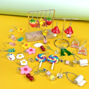 20 Pairs Weird Earrings Funny Earrings Aesthetic Indie Y2k Accessories Cool Fun Cute Funky Alt Novelty Kawaii Quirky Dangly Creative Object Crazy Drop Dangle Earrings for Women