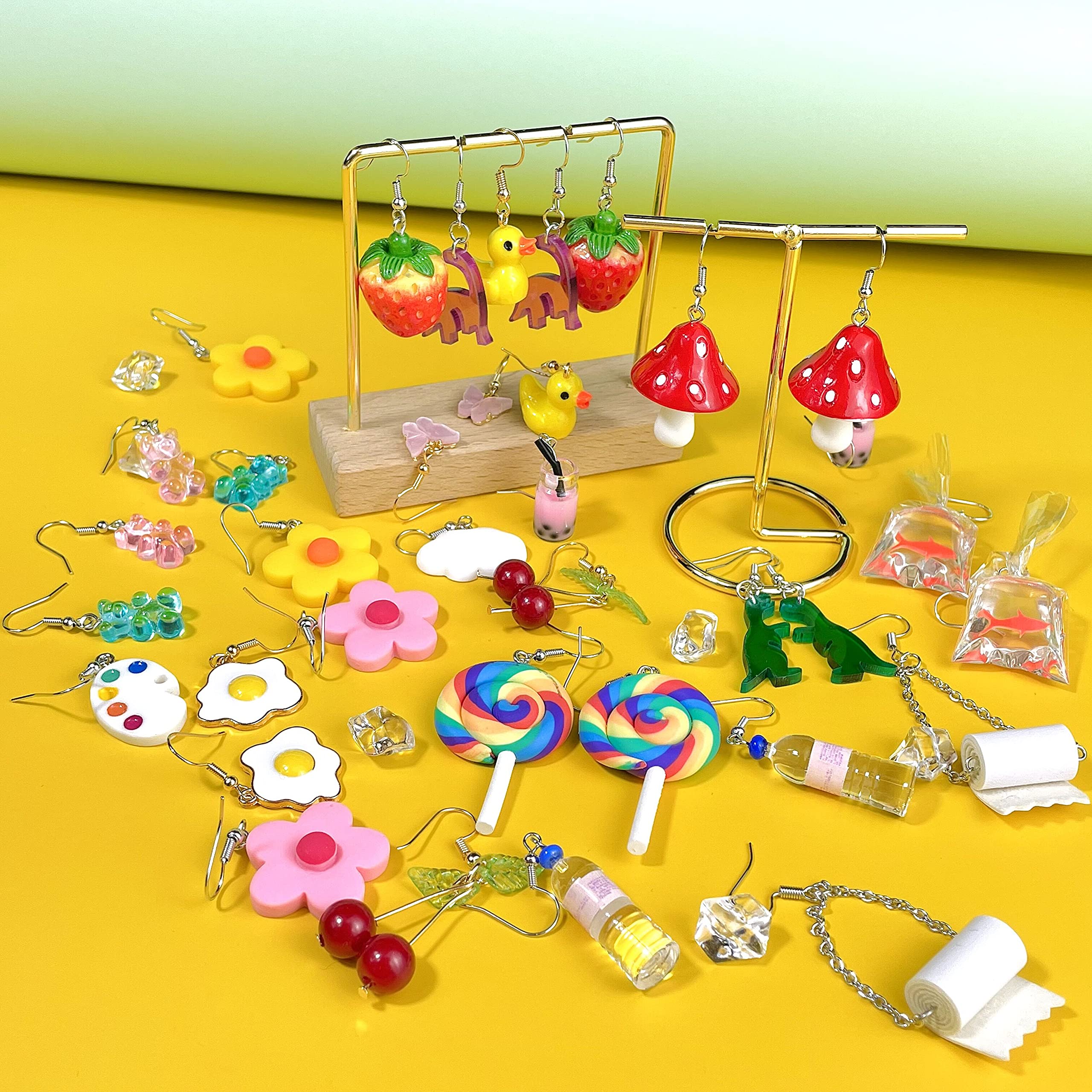 20 Pairs Weird Earrings Funny Earrings Aesthetic Indie Y2k Accessories Cool Fun Cute Funky Alt Novelty Kawaii Quirky Dangly Creative Object Crazy Drop Dangle Earrings for Women