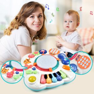 Tuko Baby Toys 6 to 12 Months,Activity Table Toy for Toddlers (Size: 11.8 x 11.8 x 12.2 inches)