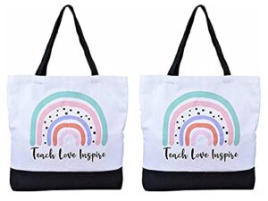 ecohip 2 pack totes bag teacher appreciation gifts for women christmas