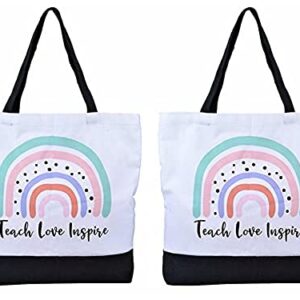 ECOHIP 2 Pack Totes Bag Teacher Appreciation Gifts for Women Christmas