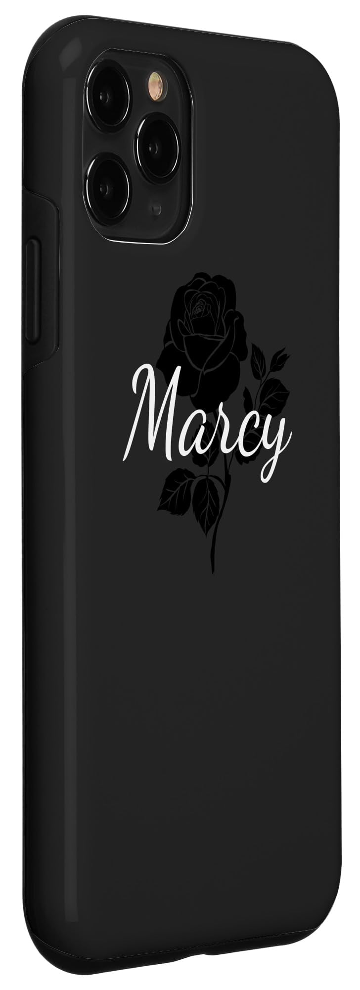 iPhone 11 Pro Marcy - Custom Black Rose Phone Cover Gray Personalized Case