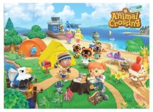 animal crossing “welcome to animal crossing” 1,000 piece jigsaw puzzle | collectible puzzle featuring familiar characters from the nintendo switch game | officially licensed nintendo merchandise