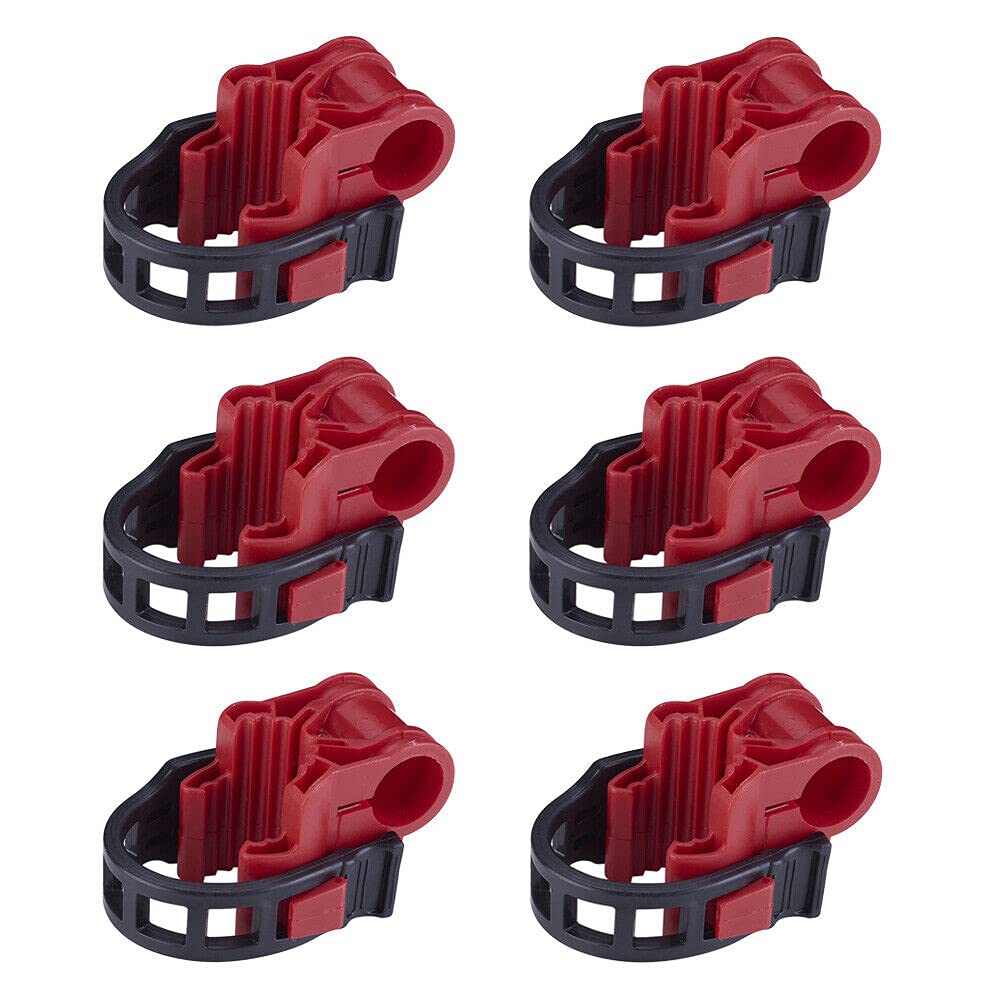 6pcs/Set Car Bicycle Stand SUV Vehicle Trunk Mount Bike Rack Hitch Stand Storage Carrier Spare Hooks with Racks Rubber Strap Red&Black