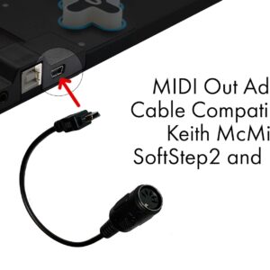 Keith McMillen Instruments USB Mini to 5-Pin DIN MIDI Out Adapter Cable | for KMI Products Only