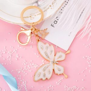 Butterfly Keychain - Cute Key Chains,Butterfly Gift,Crystal Bling Diamond keychain,Butterfly Accessories for Women Car Keys