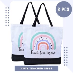 ECOHIP 2 Pack Totes Bag Teacher Appreciation Gifts for Women Christmas