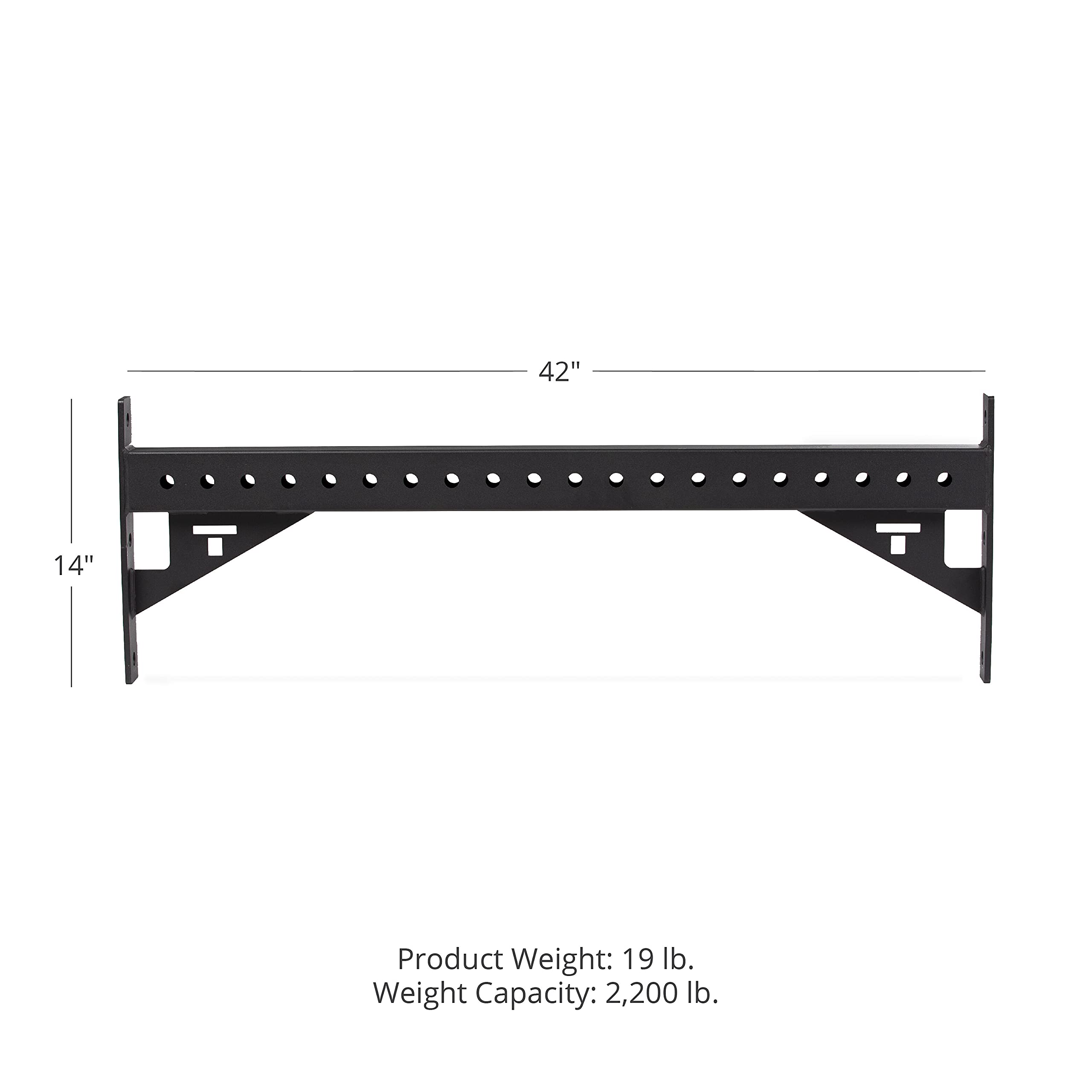 Titan Fitness T-3 Series Crossmember with Gussets, 2" x 3" Stabilizer Bar Power Rack Connector