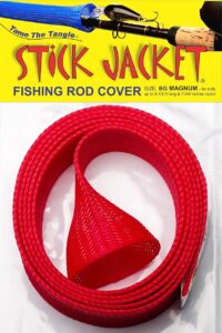 rite-hite orin briant stick jacket fishing rod covers - magnum spinning; for trolling & jigging rods, musky, lake trout, catfish & many salt water species. (red)