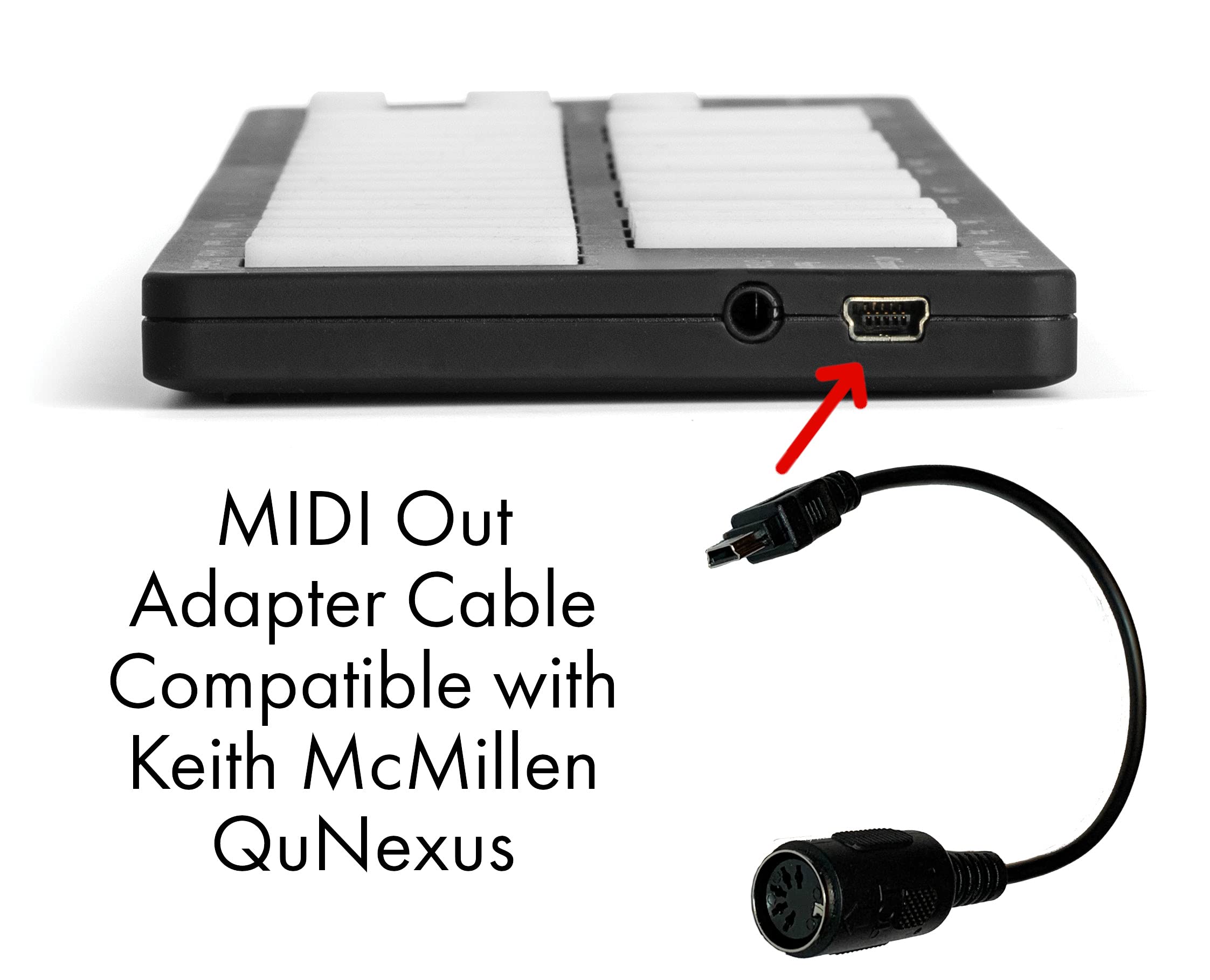 Keith McMillen Instruments USB Mini to 5-Pin DIN MIDI Out Adapter Cable | for KMI Products Only