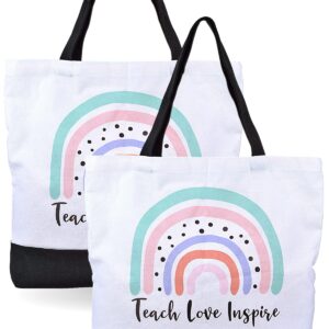 ECOHIP 2 Pack Totes Bag Teacher Appreciation Gifts for Women Christmas