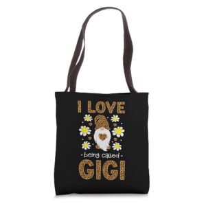 i love being called gigi cute leopard mother's day tote bag