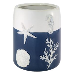 avanti linens - waste basket, decorative trash can, coastal home decor (batik coastal collection)