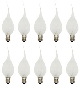 creative hobbies silicone led night light bulbs, c7 replacement light bulbs – 0.7w equivalent to 4w 5w 6w 7w incandescent, white warm 2700k, christmas string lights, electric window candles | 10 pack