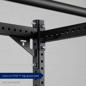 Titan Fitness T-3 Series Crossmember with Gussets, 2" x 3" Stabilizer Bar Power Rack Connector