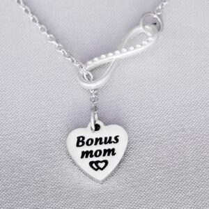 Kivosliviz Bonus Mom Necklace Gifts for Women Step Mom Mother in Law Stuff Ornament from Daughter-in-law Jewelry Stepmom Necklace