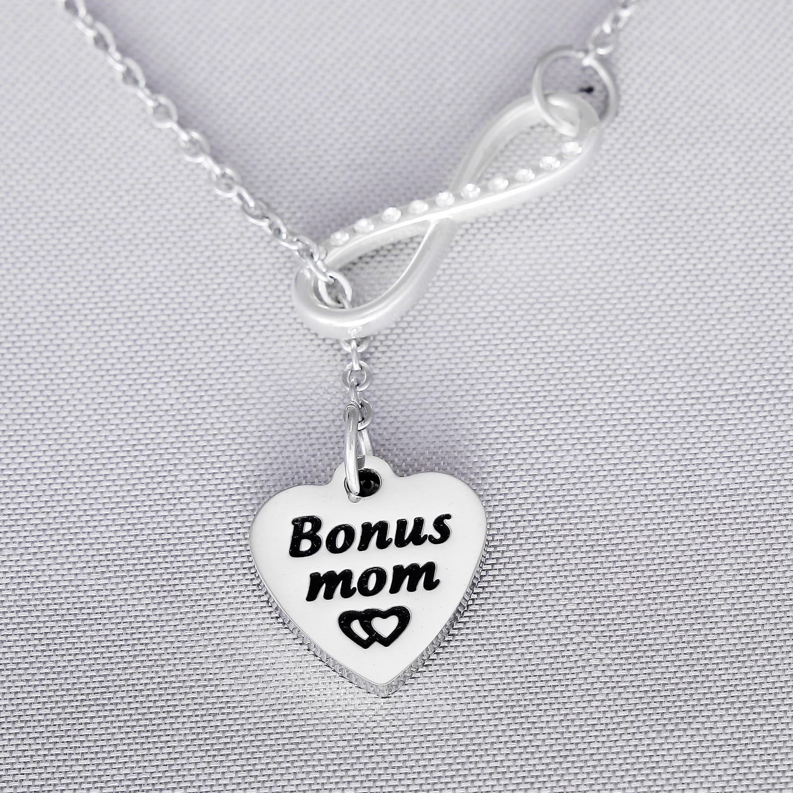 Kivosliviz Bonus Mom Necklace Gifts for Women Step Mom Mother in Law Stuff Ornament from Daughter-in-law Jewelry Stepmom Necklace