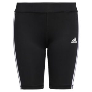 adidas girls' little detached waistband 3 stripe bike short, black, small (7/8)