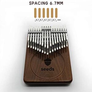 Seeds Pisces 34 Key Chromatic Kalimba C-Tuned | Double Layer Flat Board Thumb Piano Instrument | Music Kalimba Gifts Idea