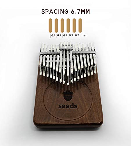 Seeds Pisces 34 Key Chromatic Kalimba C-Tuned | Double Layer Flat Board Thumb Piano Instrument | Music Kalimba Gifts Idea