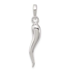 sterling silver italian horn qqc6096