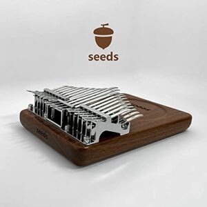 Seeds Pisces 34 Key Chromatic Kalimba C-Tuned | Double Layer Flat Board Thumb Piano Instrument | Music Kalimba Gifts Idea