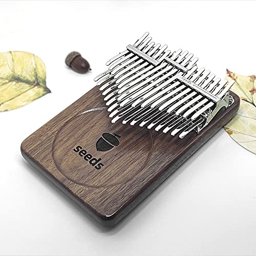 Seeds Pisces 34 Key Chromatic Kalimba C-Tuned | Double Layer Flat Board Thumb Piano Instrument | Music Kalimba Gifts Idea