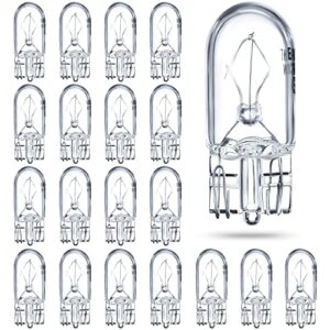 honoson 1/4 wedge base 12v 5w bulb clear krypton light bulb for landscape, rv and cabinet lighting (20 pieces)