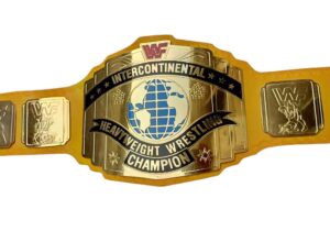 intercontinental championship belt yellow leather belt