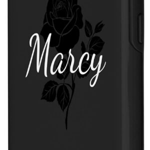 Galaxy S10+ Marcy - Custom Black Rose Phone Cover Gray Personalized Case