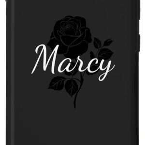 Galaxy S10+ Marcy - Custom Black Rose Phone Cover Gray Personalized Case