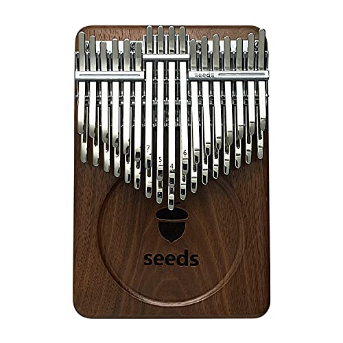 Seeds Pisces 34 Key Chromatic Kalimba C-Tuned | Double Layer Flat Board Thumb Piano Instrument | Music Kalimba Gifts Idea