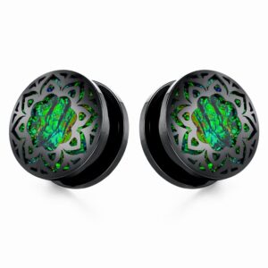 punkyouth 2pcs surgical steel 316l screw fit tunnels ear expander stretching plugs gauge 0g-1"(8mm-25mm)