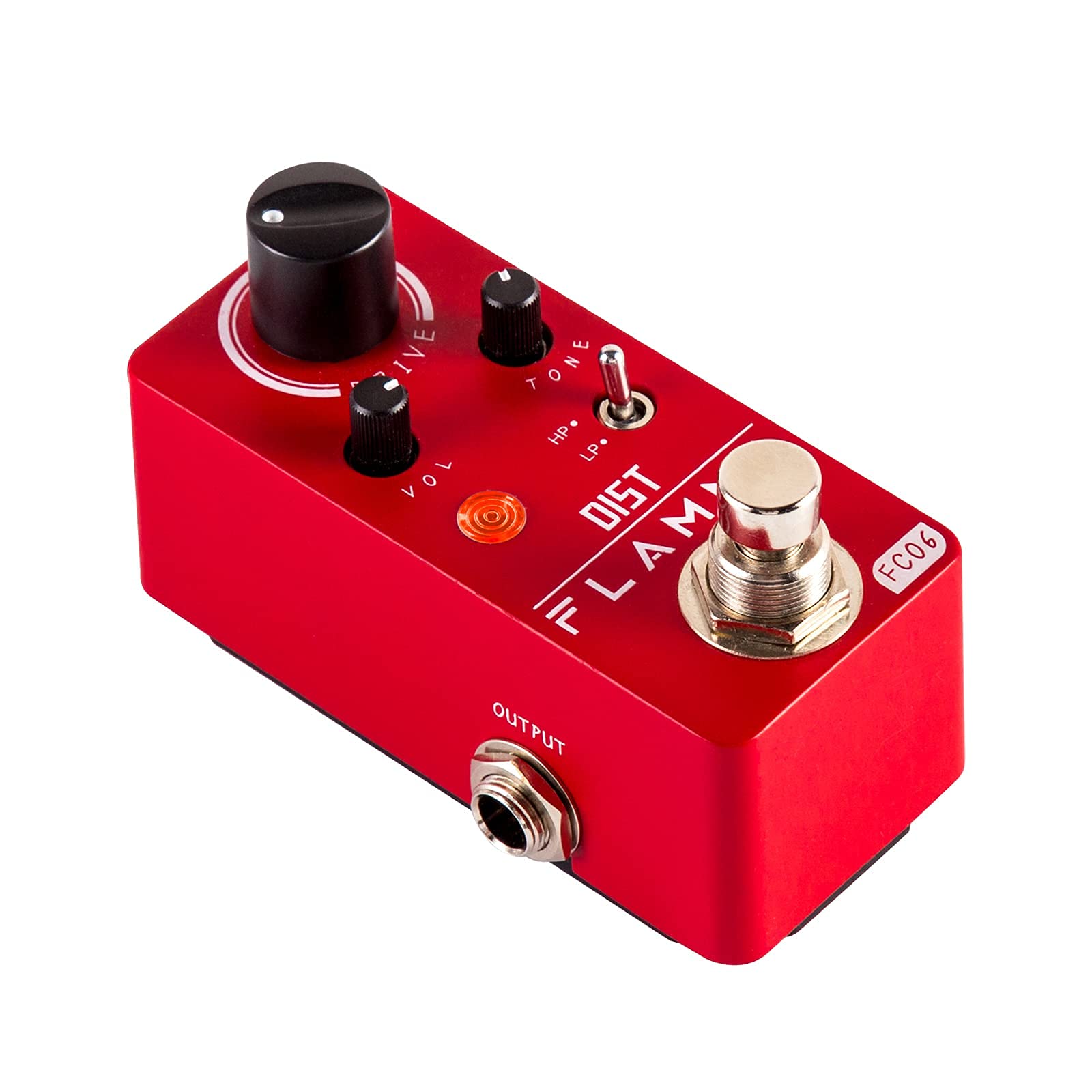 FLAMMA FC06 Distortion Guitar Pedal Electric Guitar Effects with 2 Modes HP/LP, Mini Analog Guitar Pedal, True Bypass