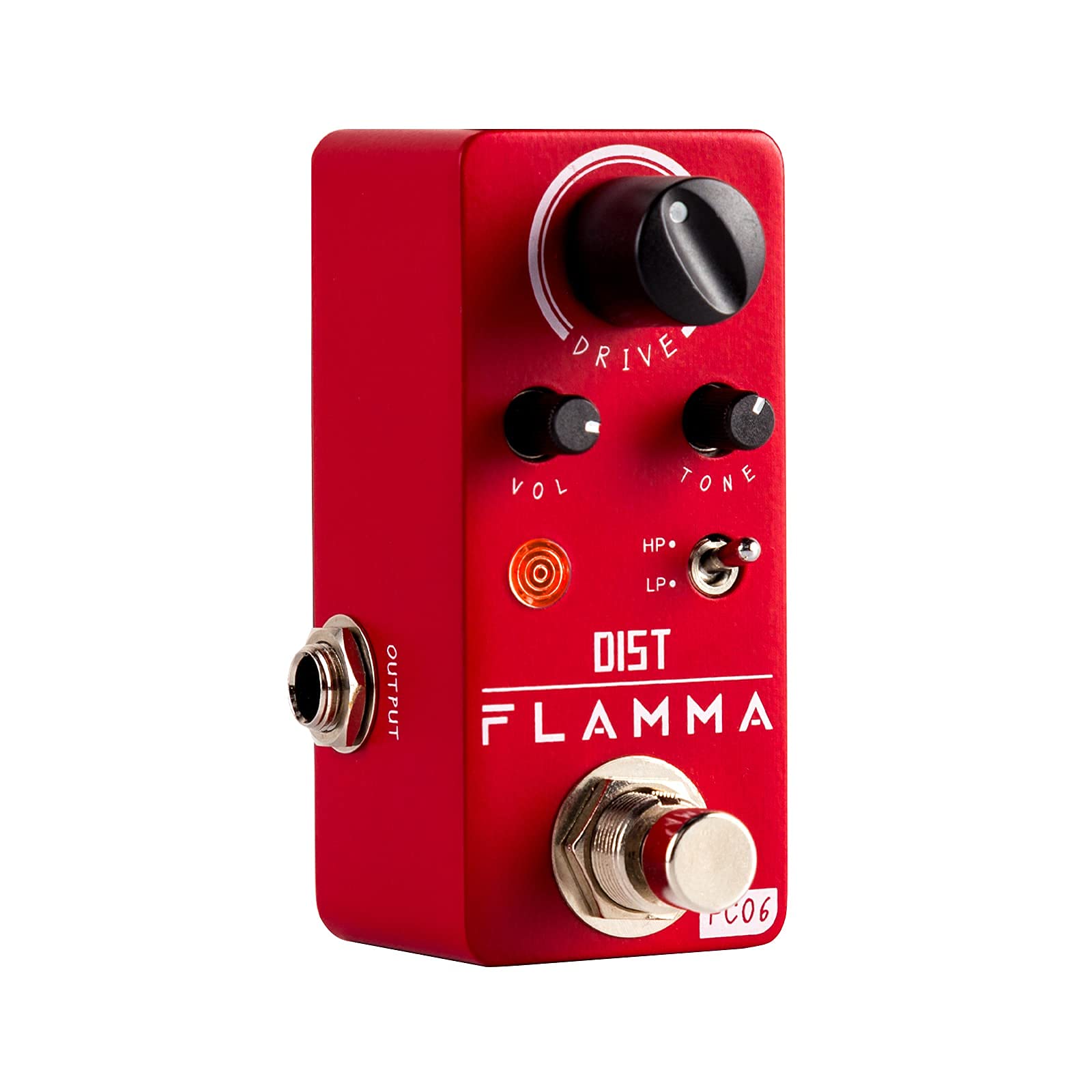 FLAMMA FC06 Distortion Guitar Pedal Electric Guitar Effects with 2 Modes HP/LP, Mini Analog Guitar Pedal, True Bypass