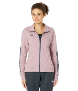 adidas women's regular tiro jacket, magic mauve, small