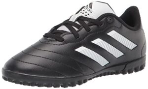 adidas goletto viii turf soccer shoe, black/white/red, 3.5 us unisex big kid