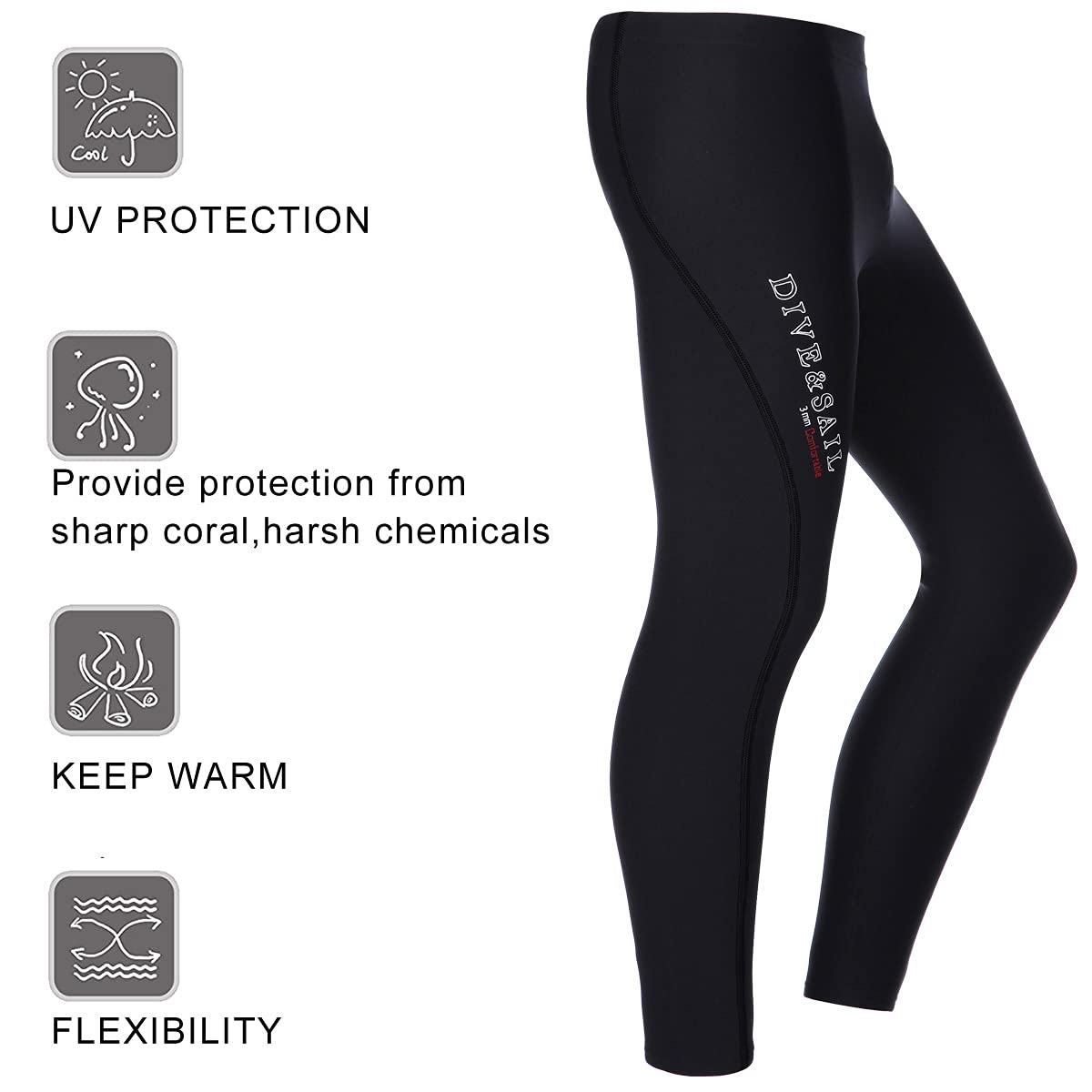 Wetsuit Pants 3mm Neoprene pants diving pants Keep Warm for Swimming Surfing Diving Kayaking LP011-XL