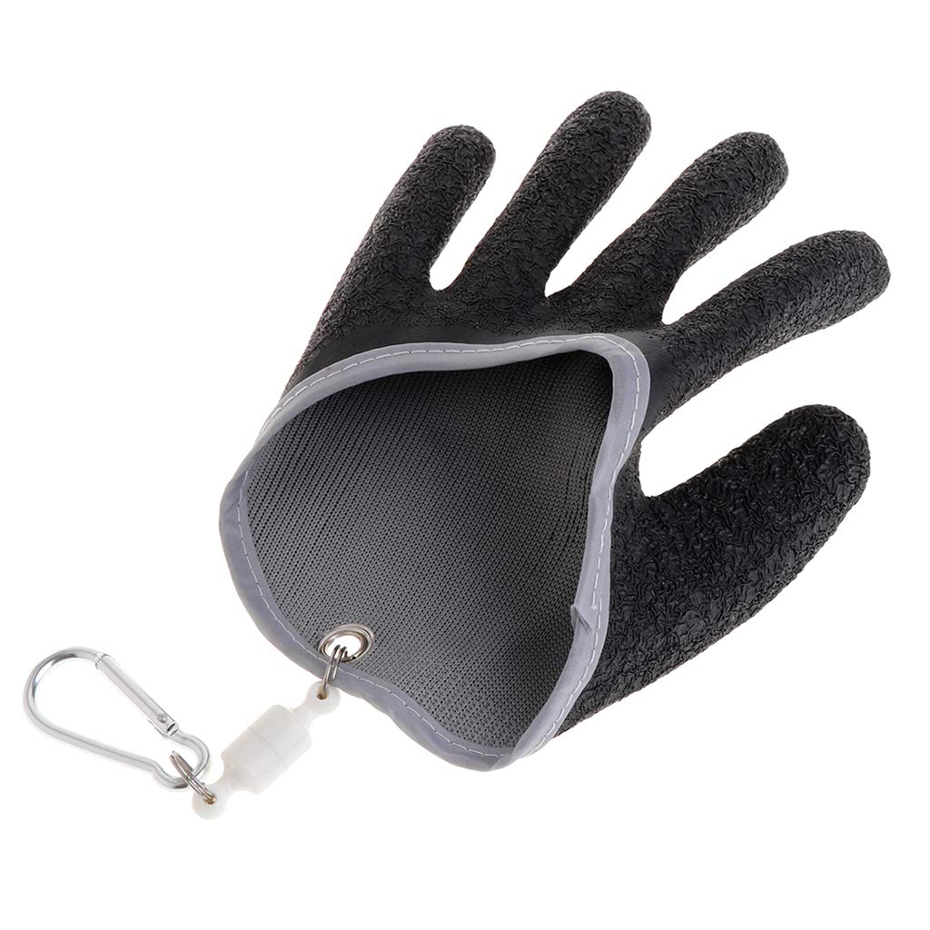 HELYZQ Fishing Gloves Non Slip Latex Glove with Magnet Release Fish Grab Anti Skid Capture Safety Portable Outdoor Fishing Professional Tackle Universal Breathable Left/Right Hand