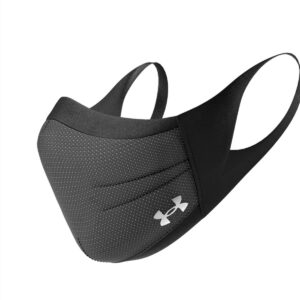 under armour unisex sports mask, black (001)/white, large/x-large