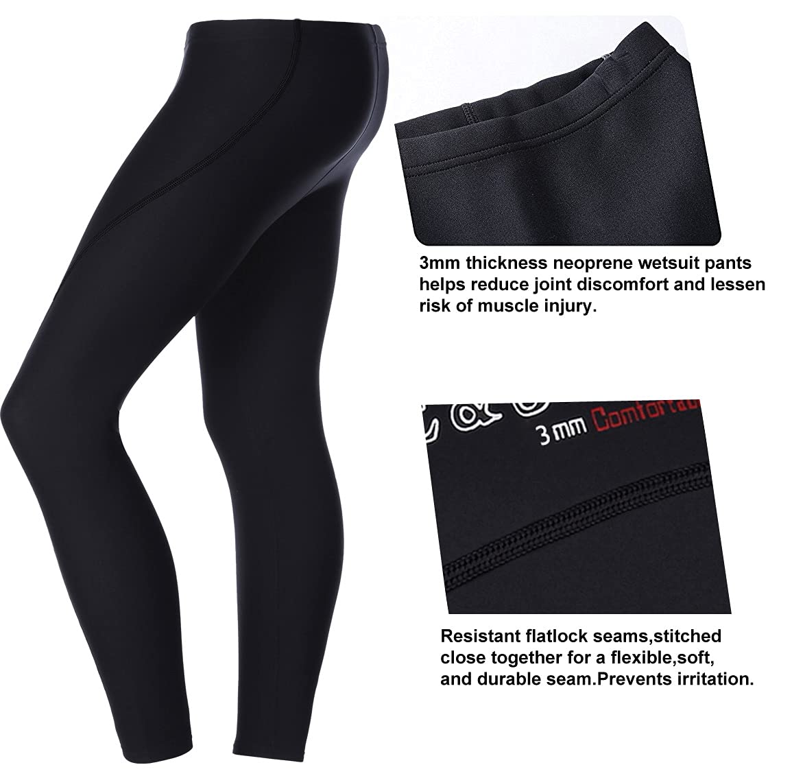 Wetsuit Pants 3mm Neoprene pants diving pants Keep Warm for Swimming Surfing Diving Kayaking LP011-XL