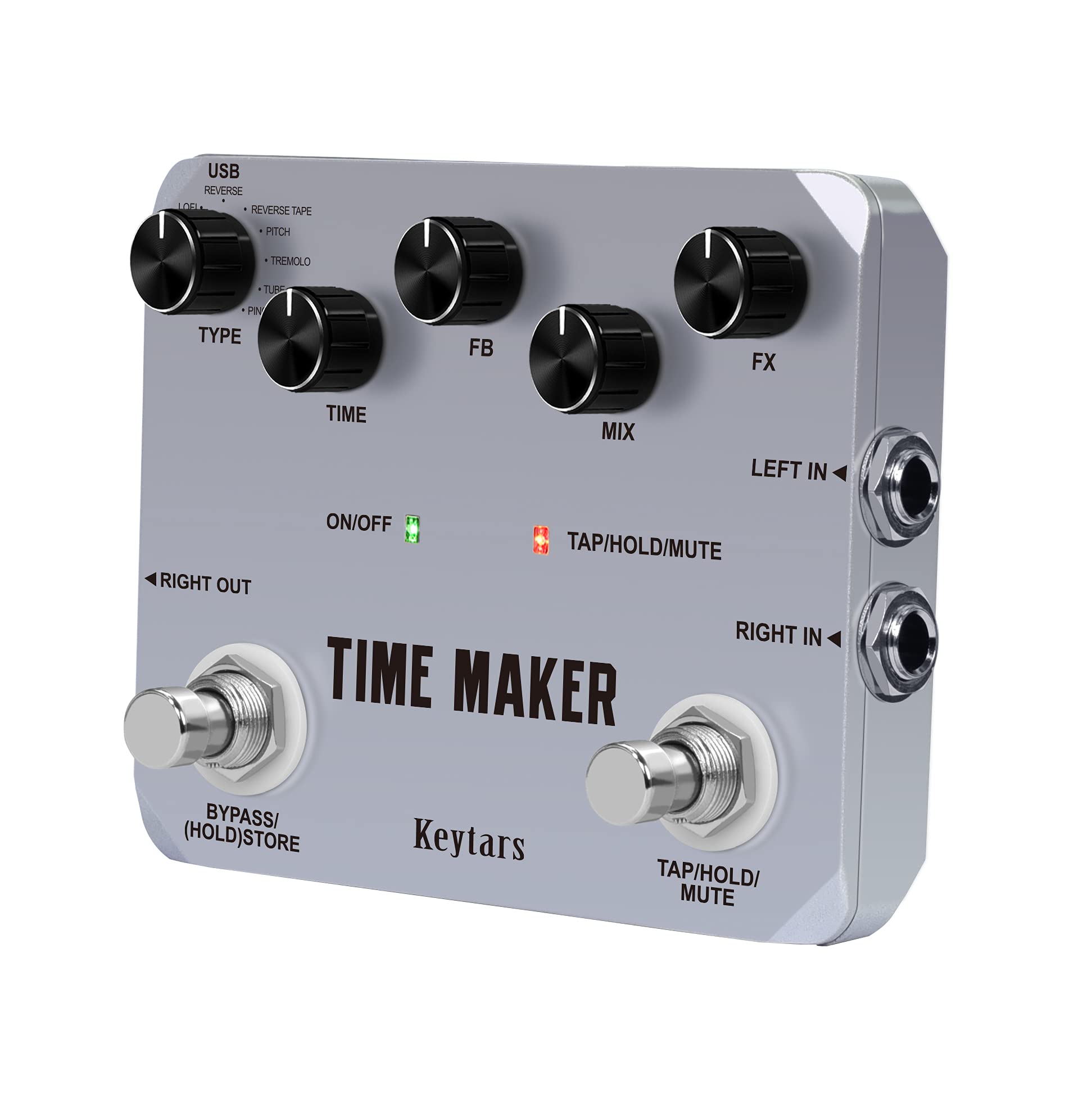 Keytars Time Maker 11 Types of Ultimate Delay Bass Guitar Effect Pedal with Tap Tempo True Bypass …