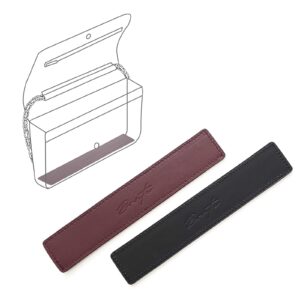 woc shaper, made with italian leather, base shaper, saver and insert for wallet on chain bags, full grain italian leather (wine)